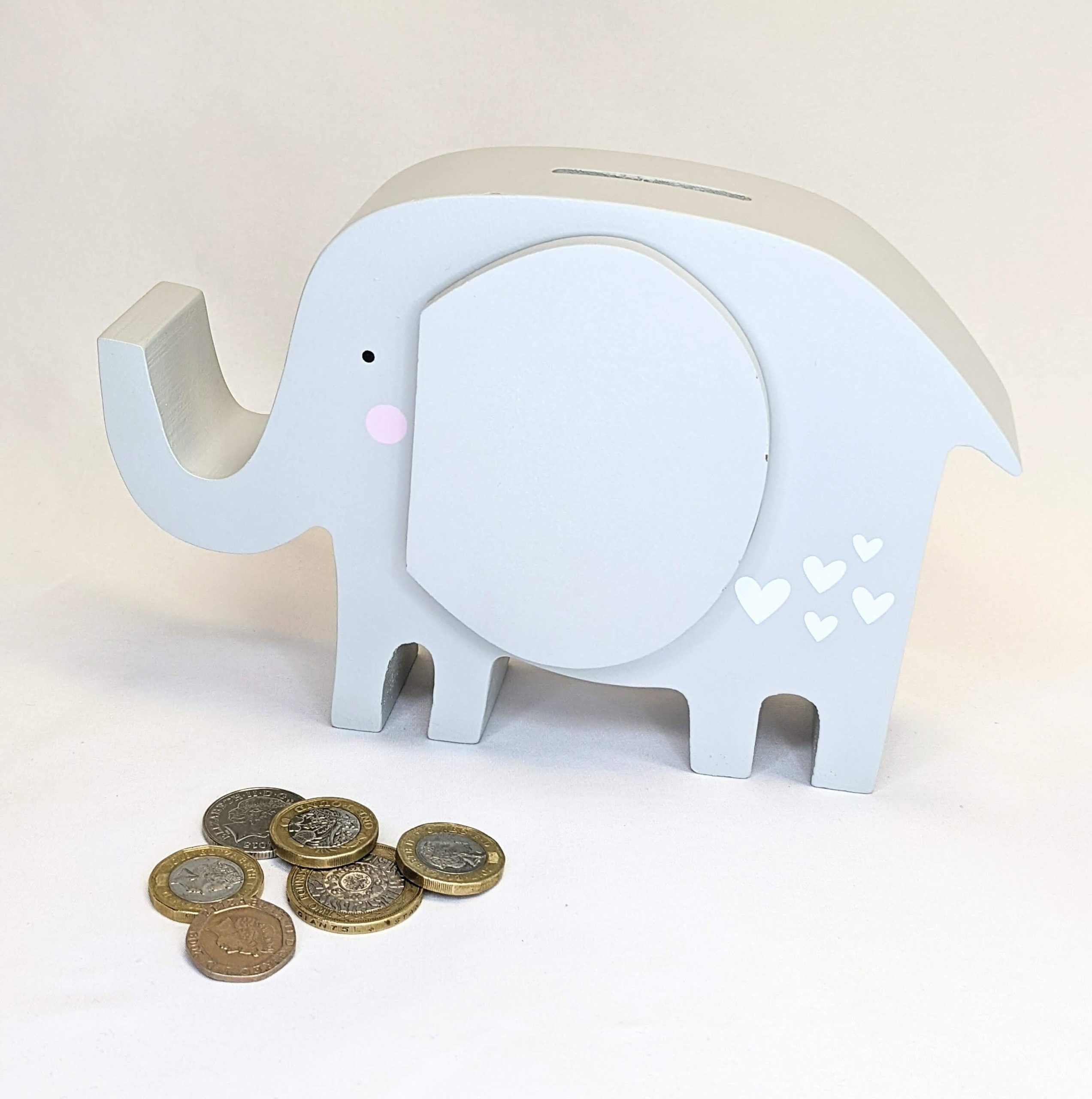 Personalised Wooden Elephant Money Box - Honey Pot Workshop