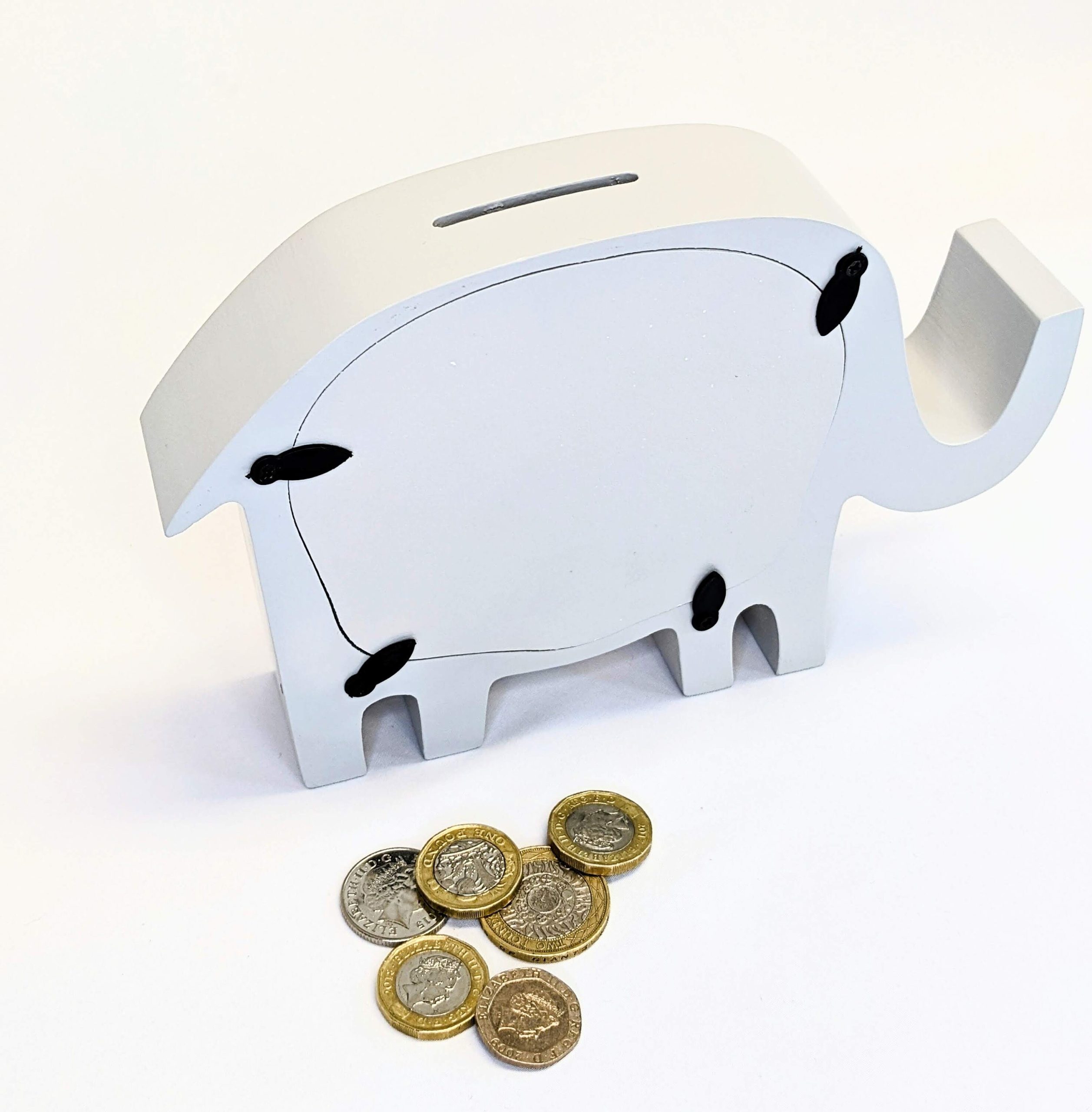 Personalised Wooden Elephant Money Box - Honey Pot Workshop