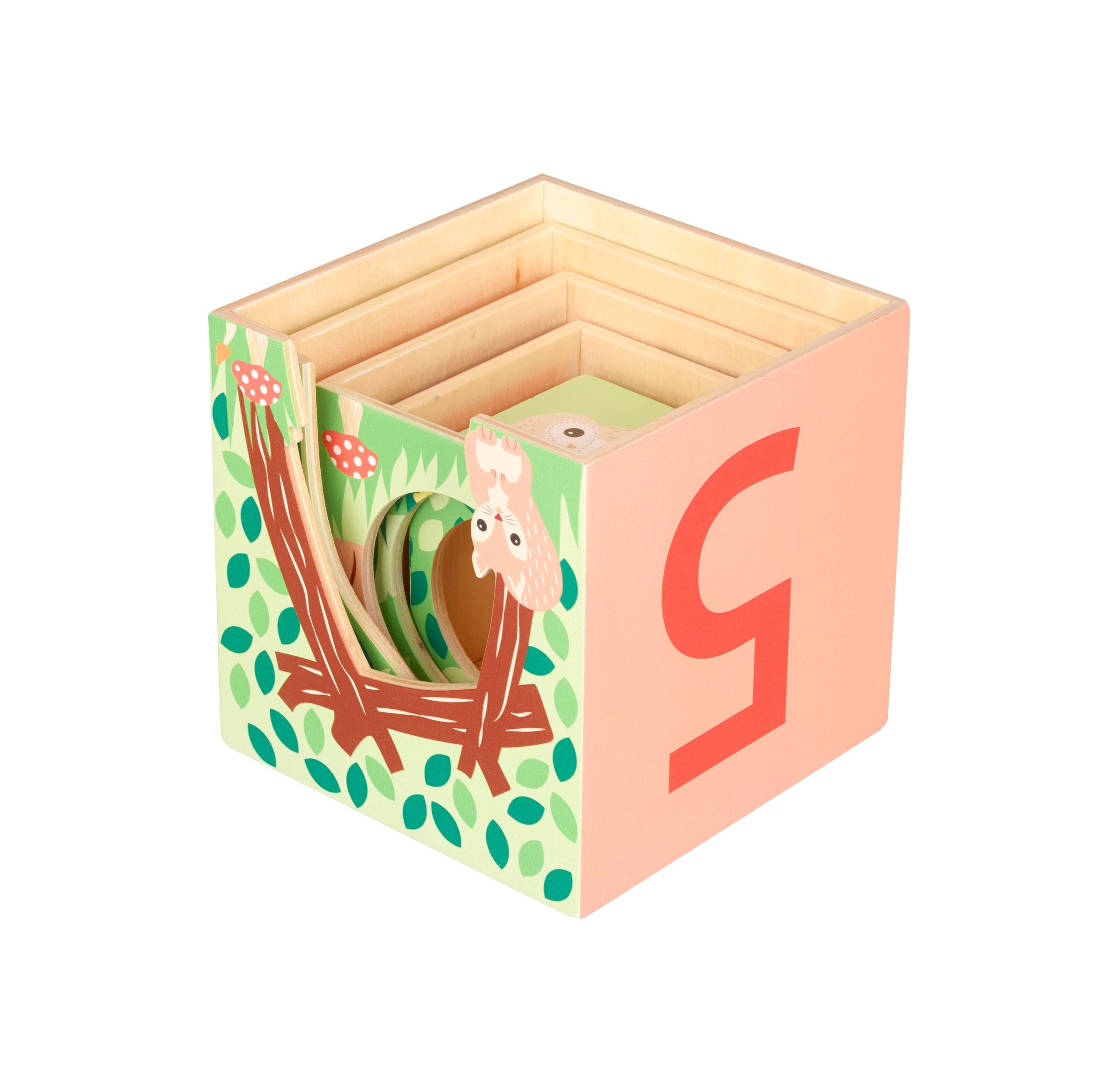 Personalised Woodland Stacking Cube Play Set - Honey Pot Workshop