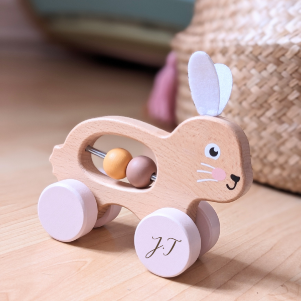 Personalised Push Along Bunny - Honey Pot Workshop